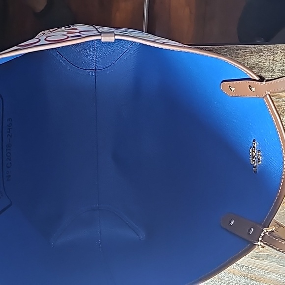 Coach | Bags | Coach Reversible City Tote In Rainbow Signature Canvas | Poshmark